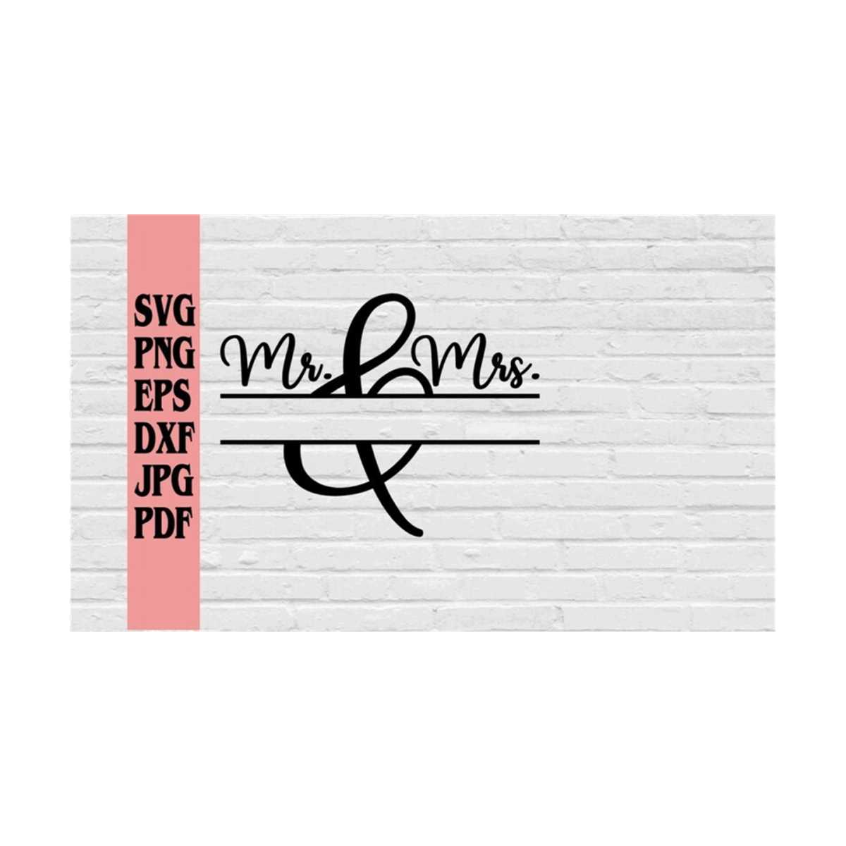 Mr. & Mrs. split monogram text svg png eps dxf jpg pdf/Weddi | Inspire ...