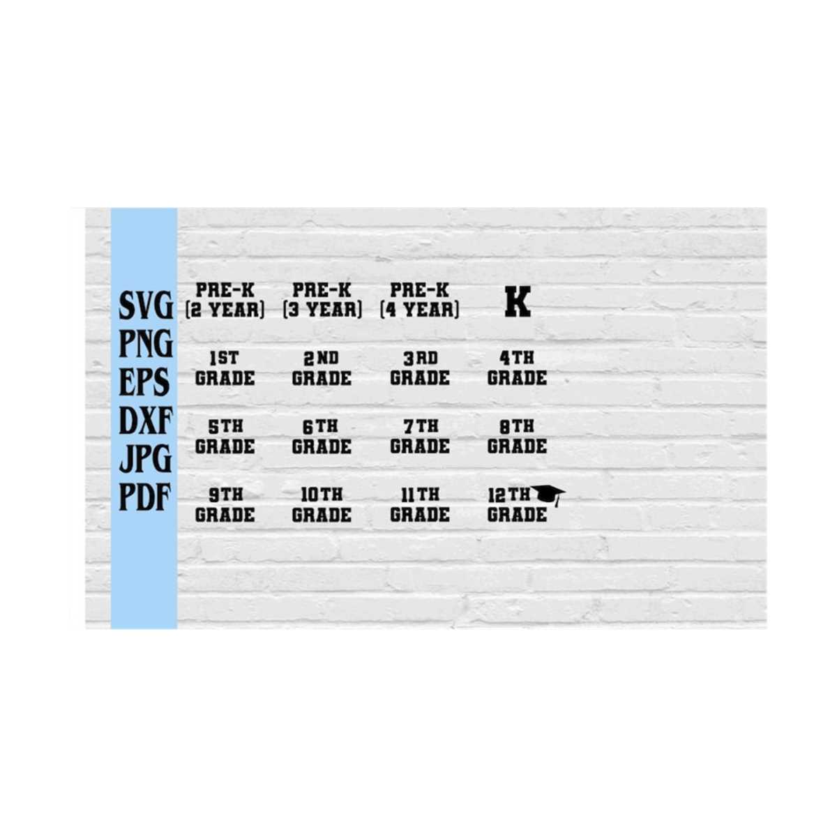 Grades svg png eps dxf jpg pdf/school Grades svg/school Year | Inspire ...