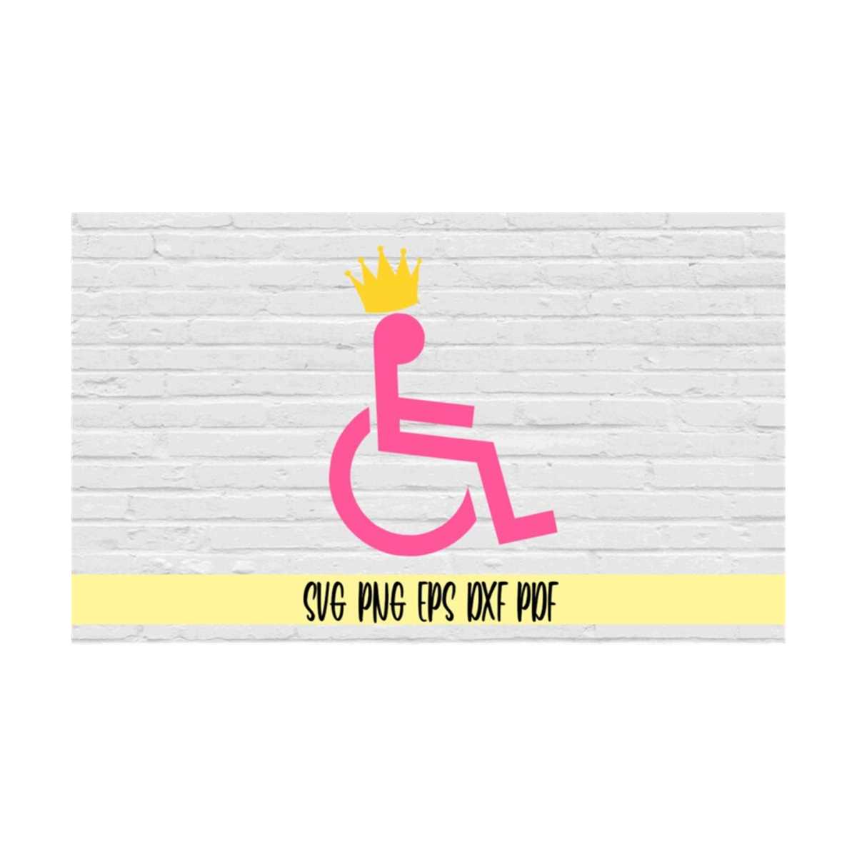 Princess wheelchair handicap logo svg png eps dxf pdf/Royal | Inspire ...