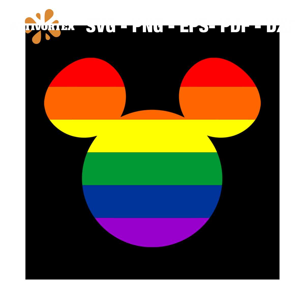 Gay Pride Mickey Mouse Mickey Head Svg, LGBT Svg | Inspire Uplift