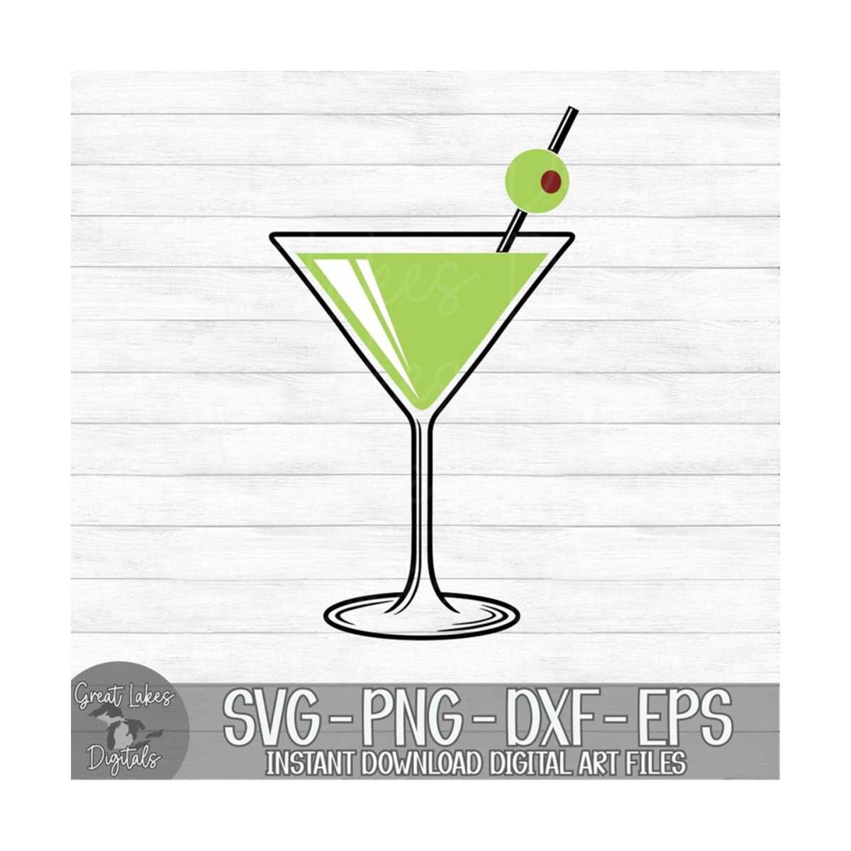 Martini - Instant Digital Download - svg, png, dxf, and eps - Inspire ...