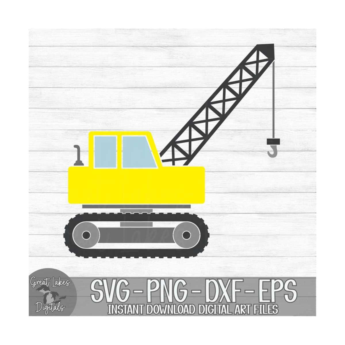 Crawler Crane - Instant Digital Download - svg, png, dxf, an | Inspire ...