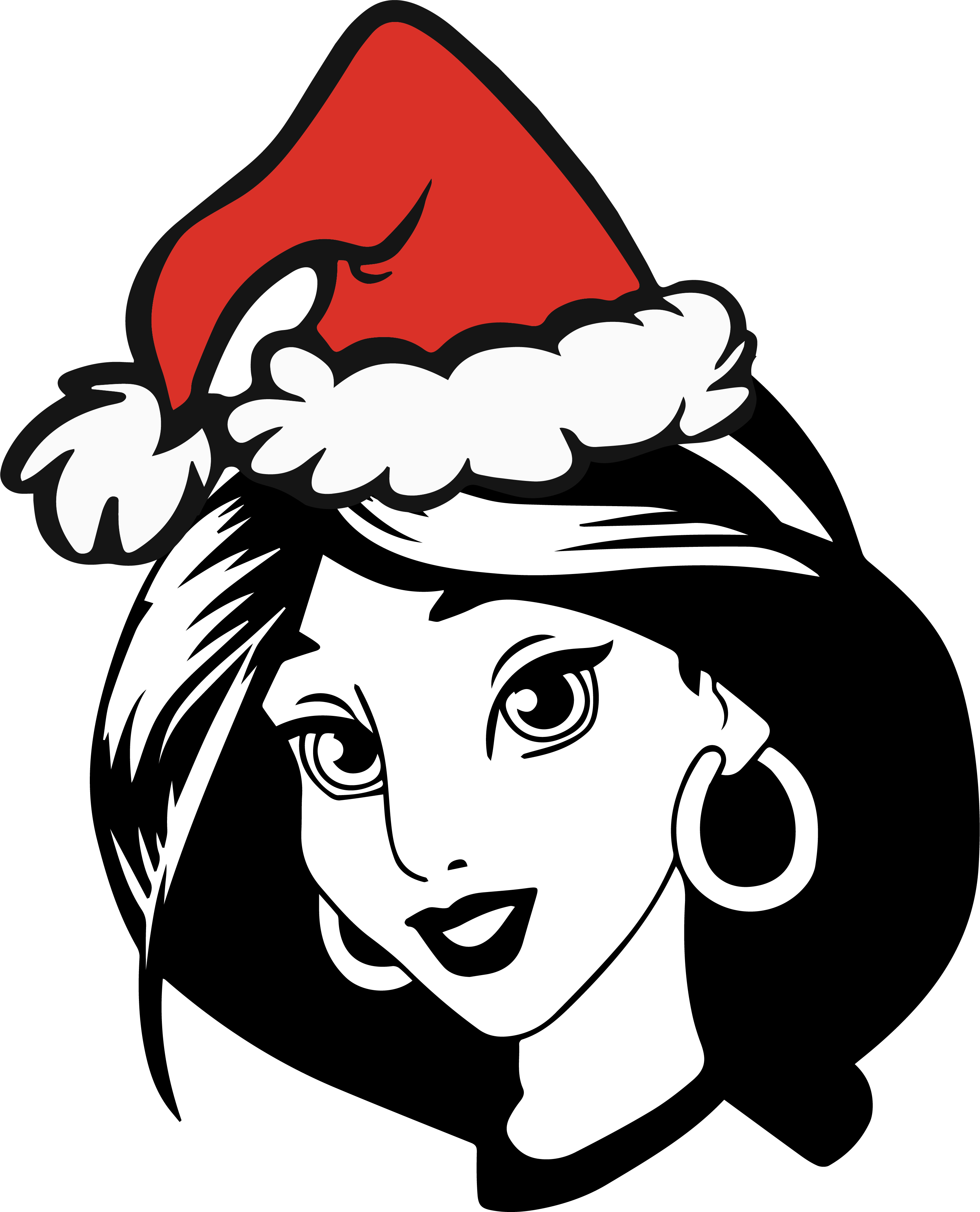 Disney Princess Christmas Clipart, Princesses Christmas Svg - Inspire ...