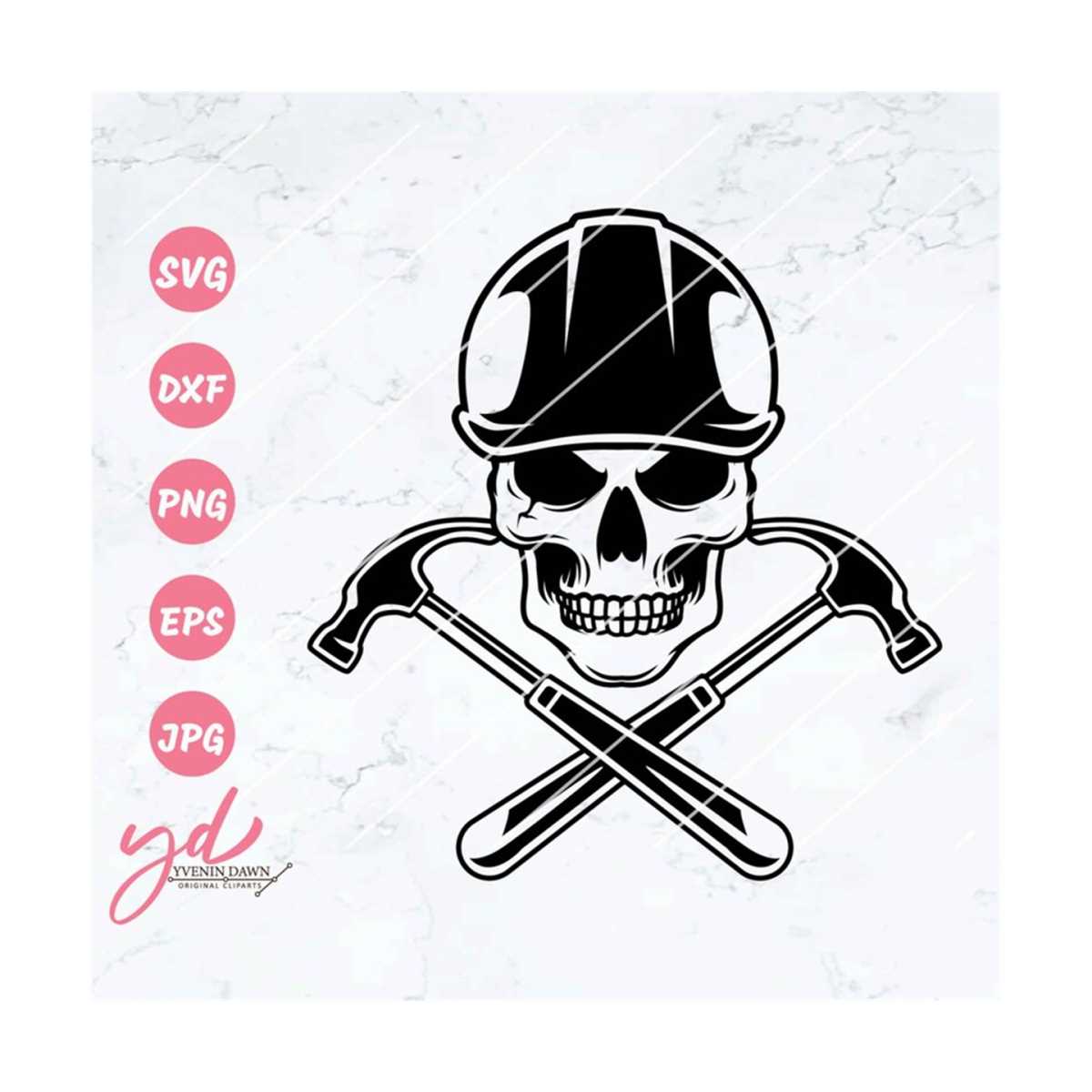 Carpenter Svg | Carpenter Repair Skull Svg | Skull Svg | Rep | Inspire ...