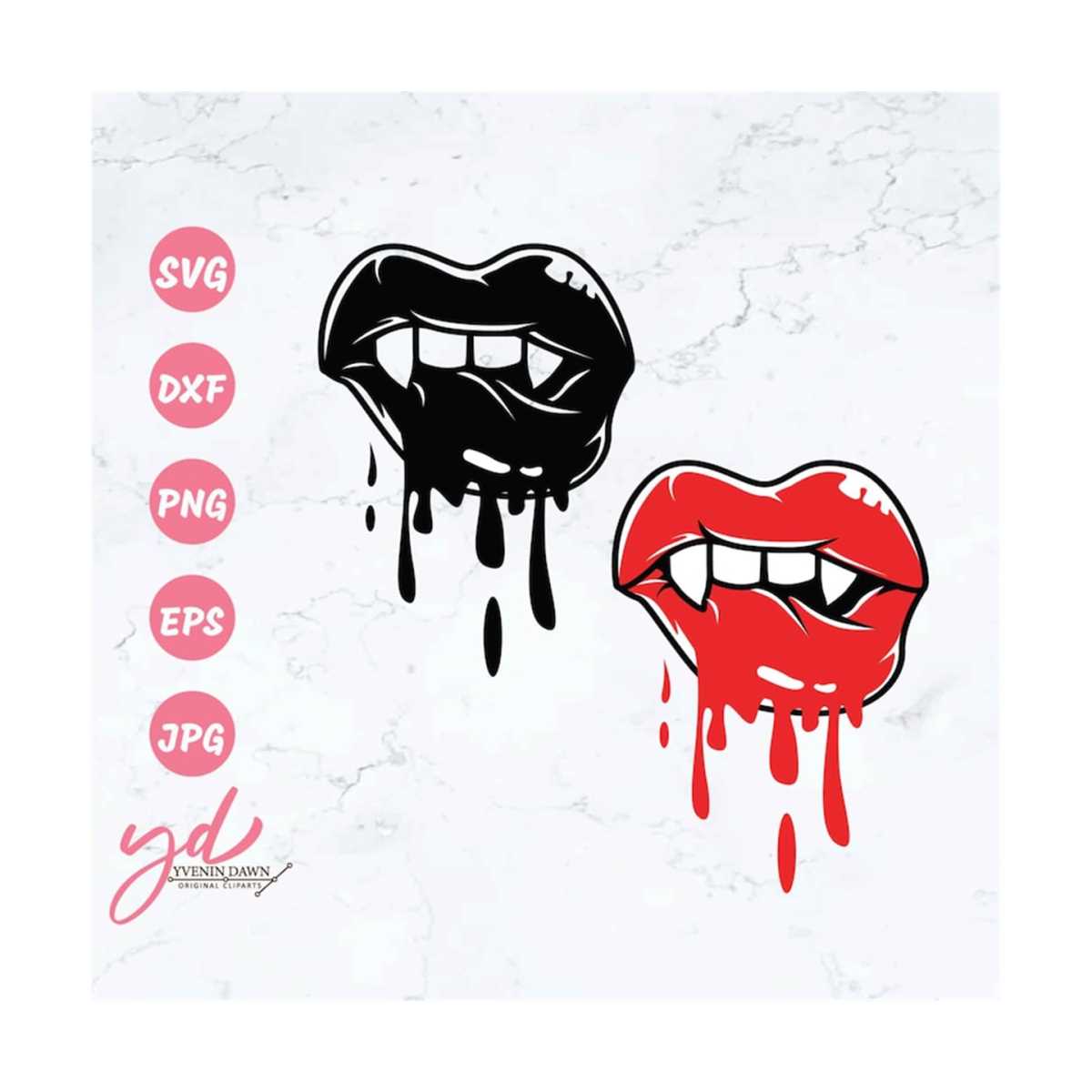 Vampire Lips Svg | Vampire Biting Lips | Vampire Svg | Hallo | Inspire ...