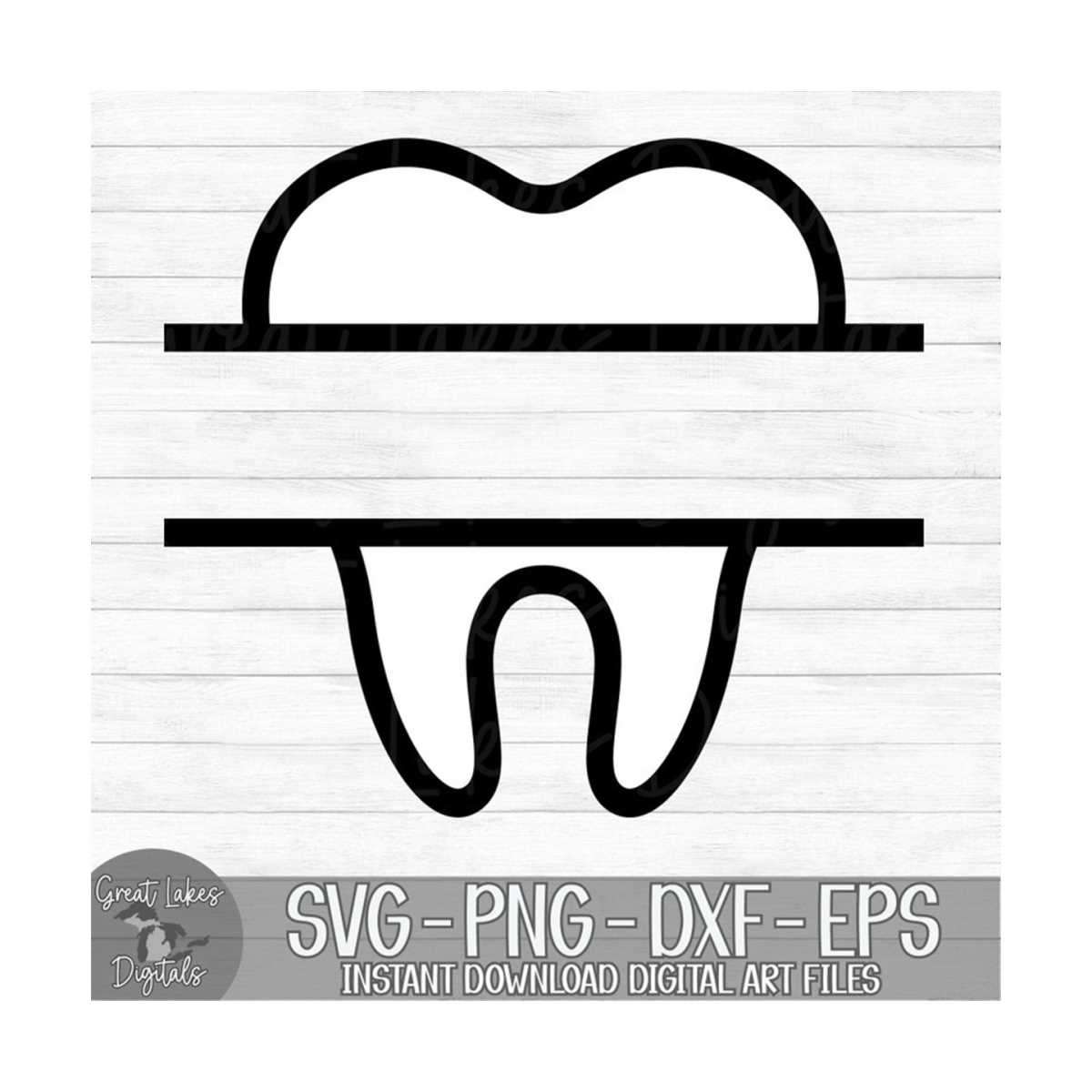 Tooth Split Monogram - Instant Digital Download - svg, png, | Inspire ...