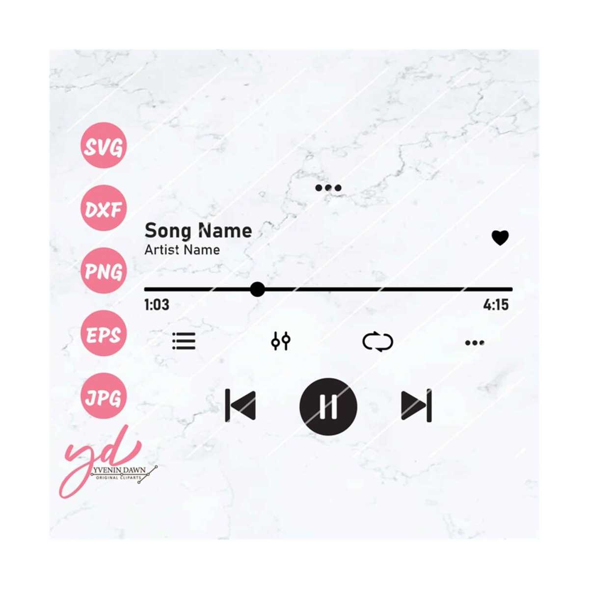 Music Player Svg | Audio Control Buttons Svg | MP3 Player Sv | Inspire ...