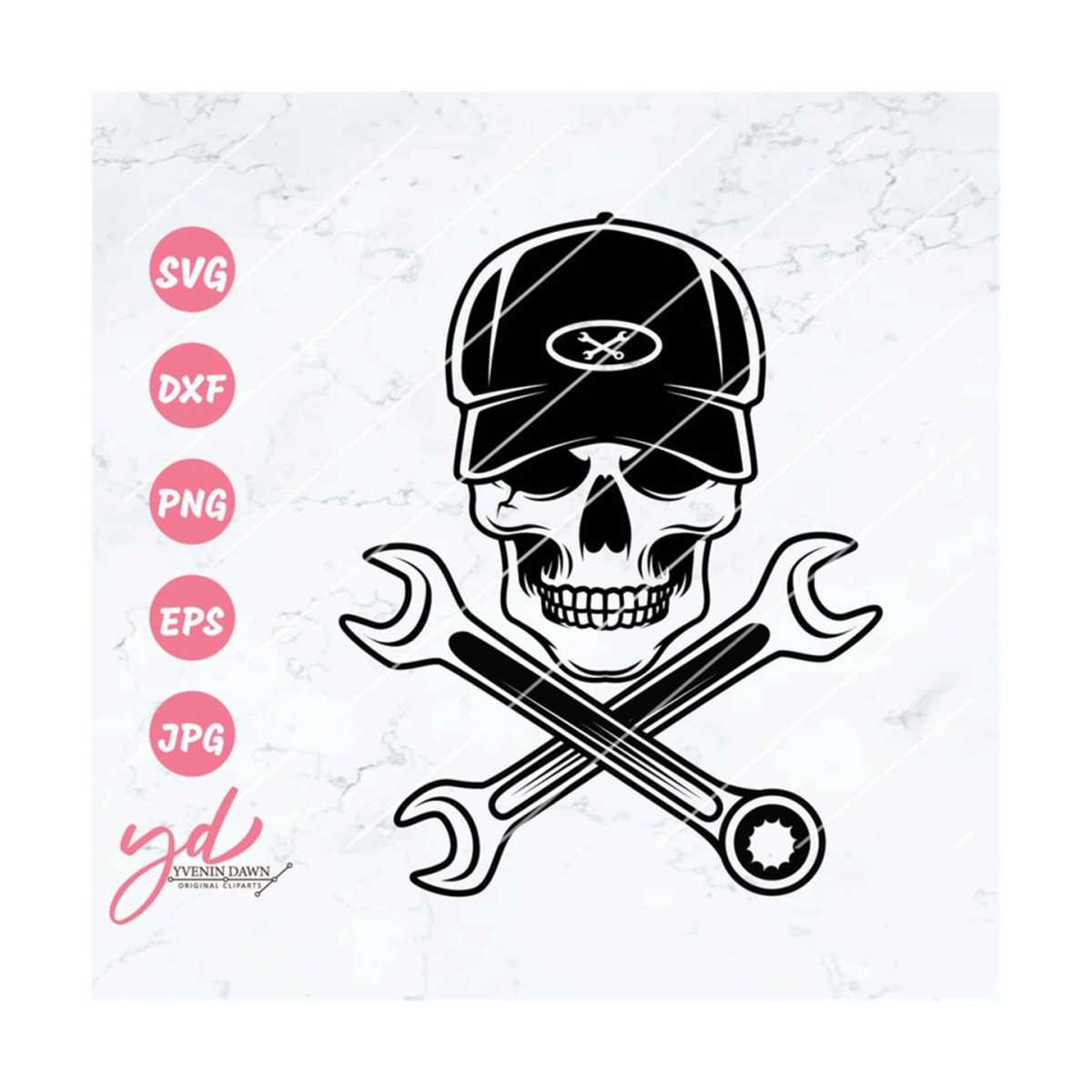Mechanic Svg | Skull Mechanic Svg | Mechanic Logo | Skull Sv | Inspire ...