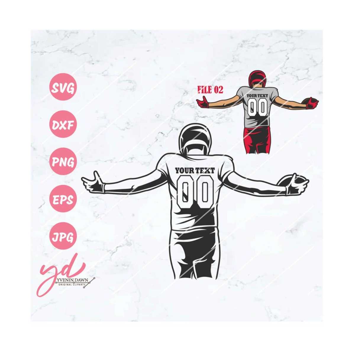 Football Player Svg | Sports Svg | Football Svg | Customized - Inspire ...