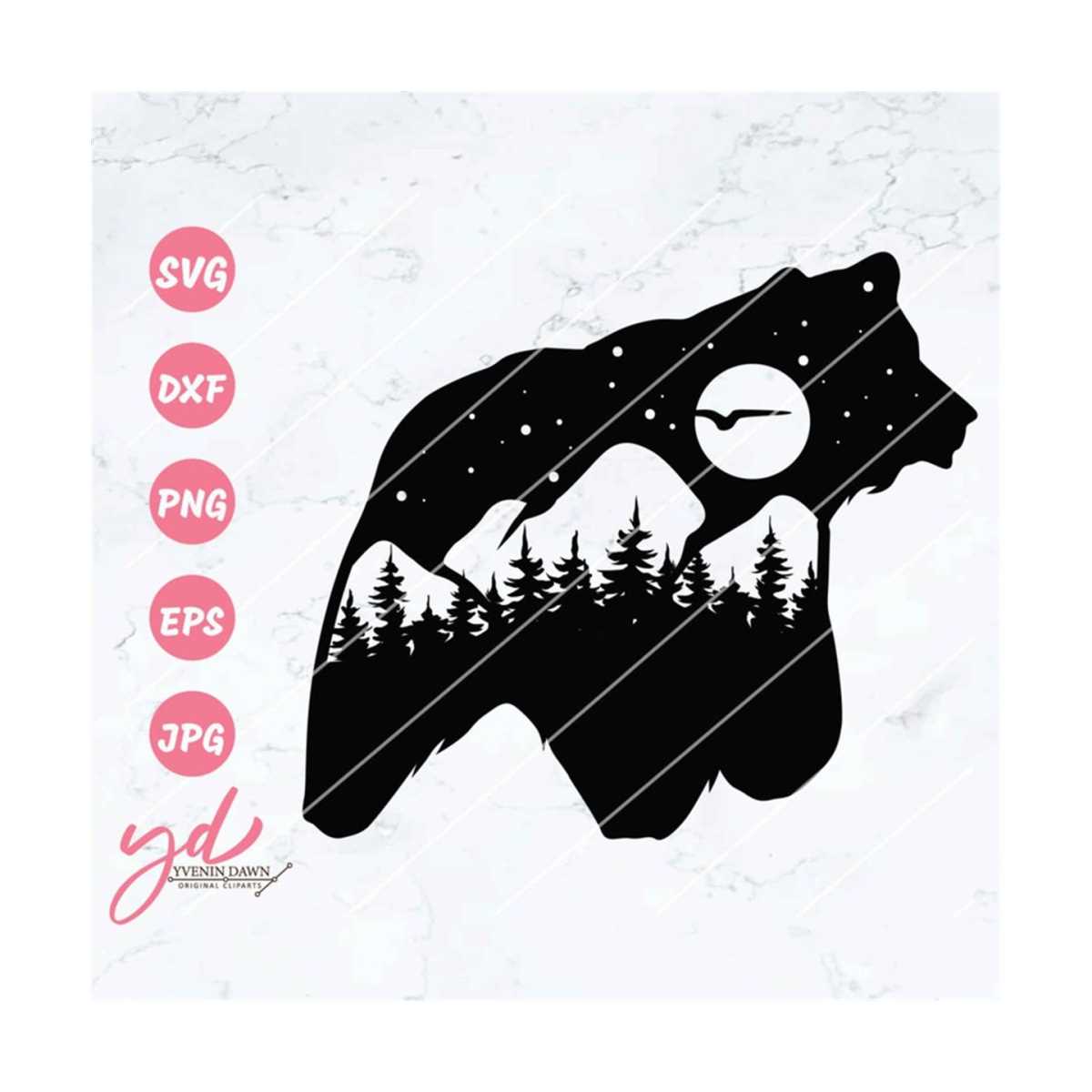 Bear Svg | Mountains Svg | Outdoor Bear Svg | Adventure Svg - Inspire ...