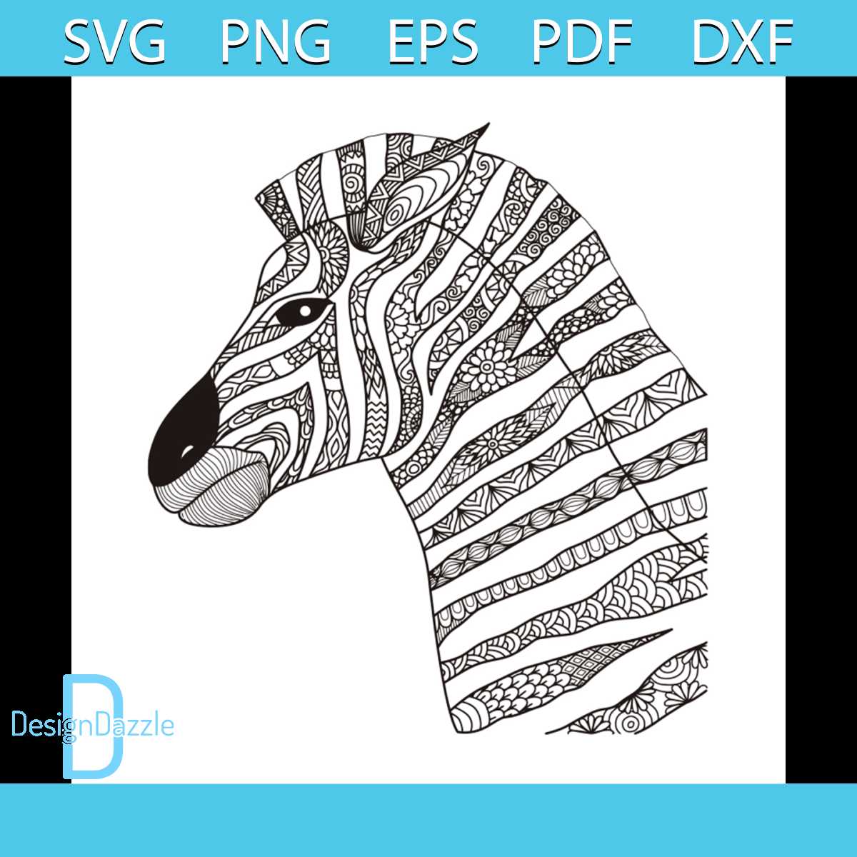 Zebra Zentangle Zebra Pattern Animal Svg | Inspire Uplift