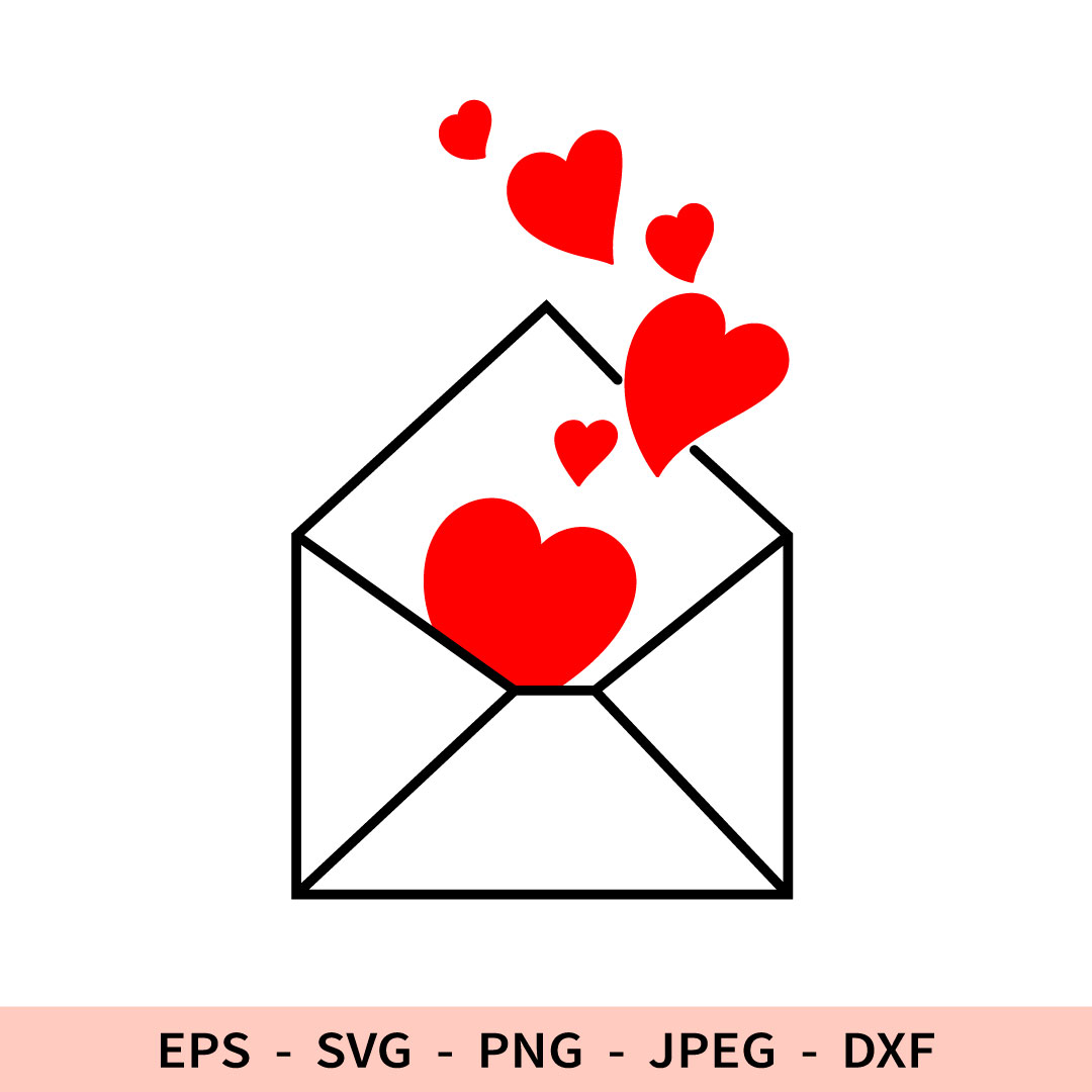 Letter Heart Svg Cute Dxf File for Cricut Valentine's Day Cl | Inspire ...
