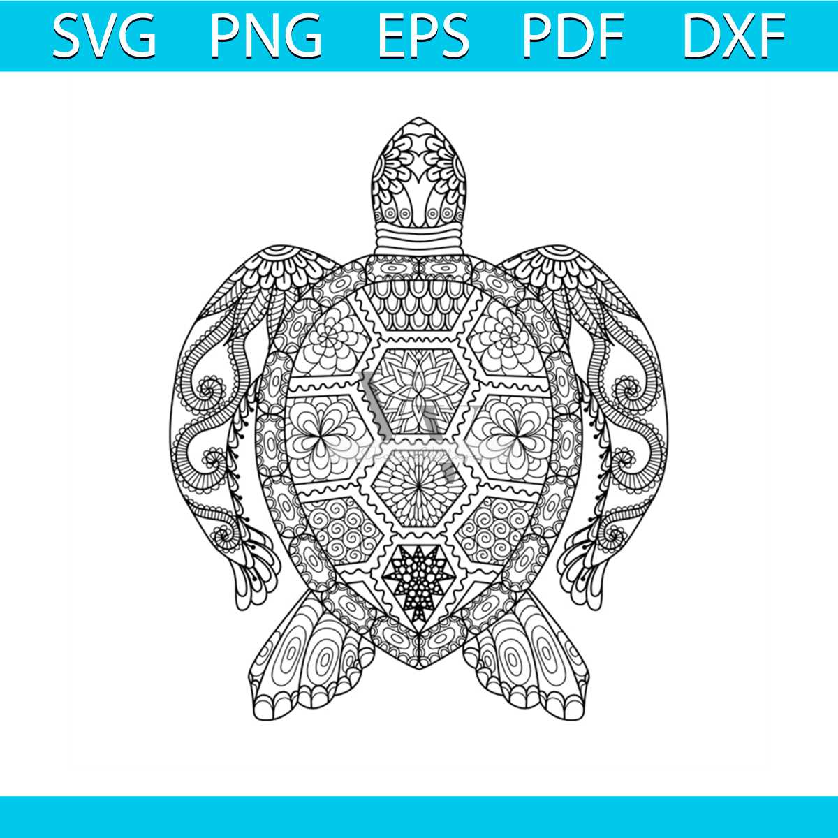 Turtle Zentangle Turtle Pattern Animal Svg | Inspire Uplift