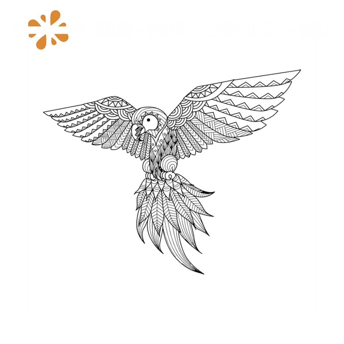 Parrot Zentangle Parrot Pattern Animal Svg | Inspire Uplift