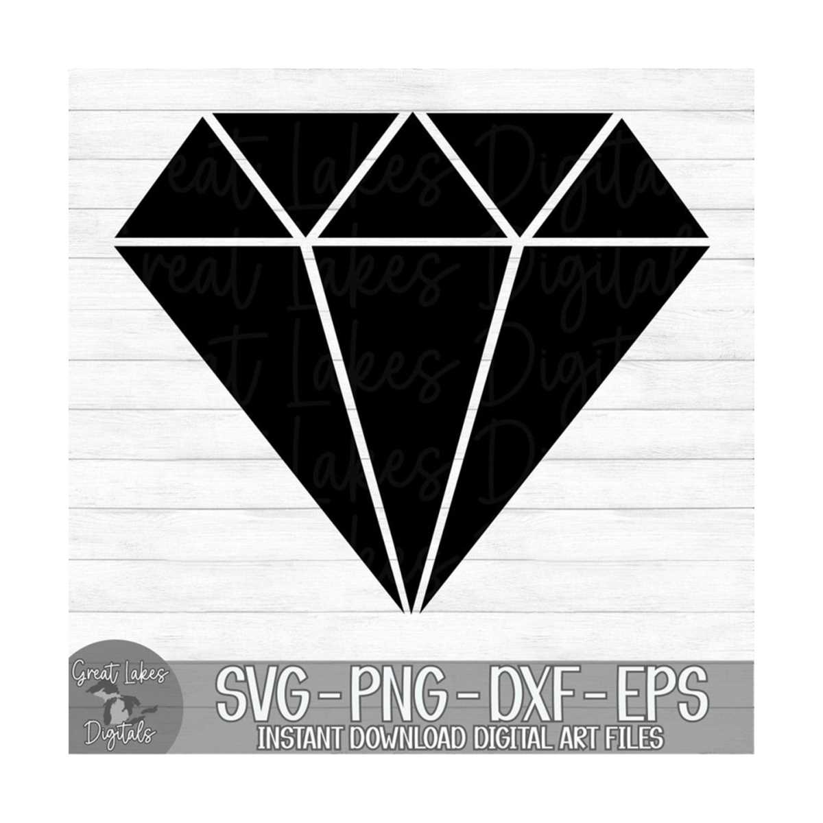 Diamond - Instant Digital Download - svg, png, dxf, and eps | Inspire ...