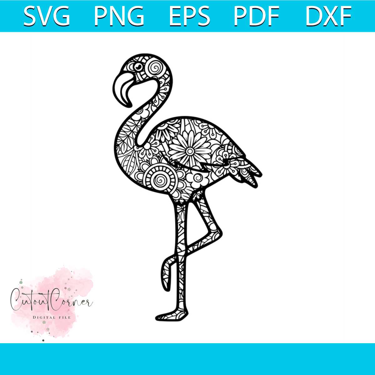 Flamingo Zentangle Flamingo Pattern Animal Svg | Inspire Uplift