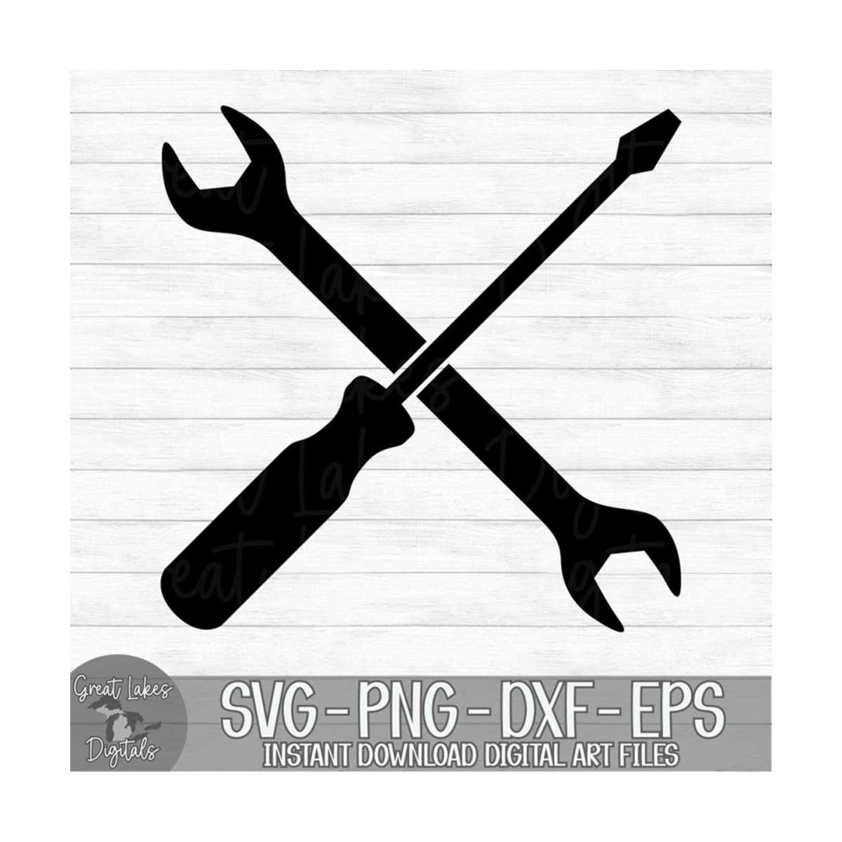 Screwdriver And Wrench - Instant Digital Download - svg, png | Inspire ...