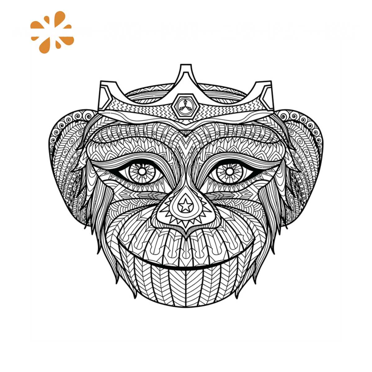 Monkey Zentangle Monkey Pattern Animal Svg | Inspire Uplift