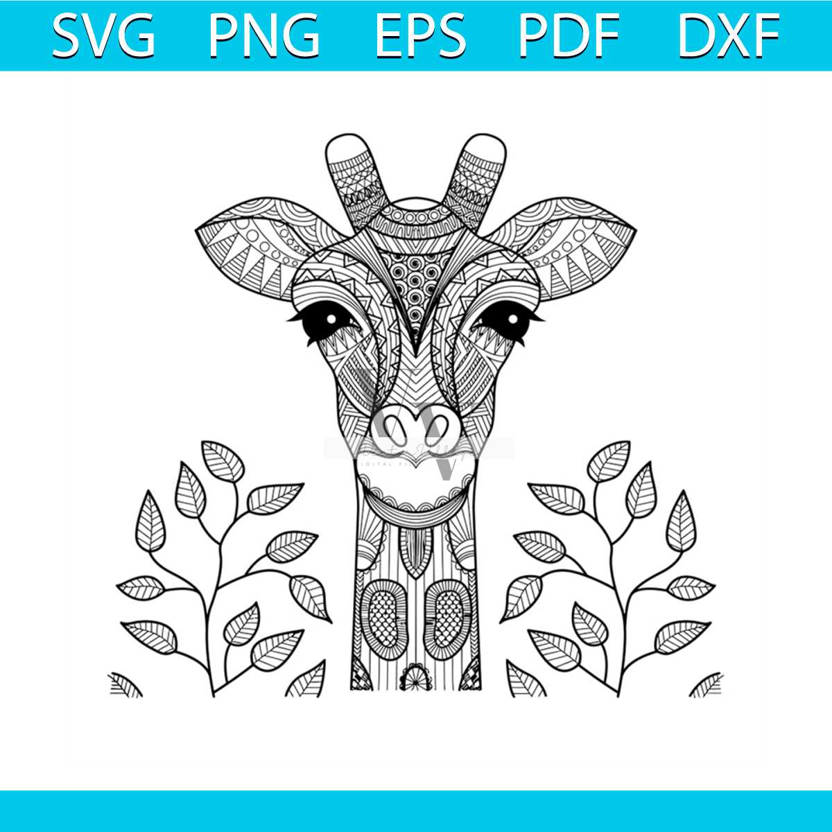 Giraffe Zentangle Giraffe Pattern Animal Svg | Inspire Uplift