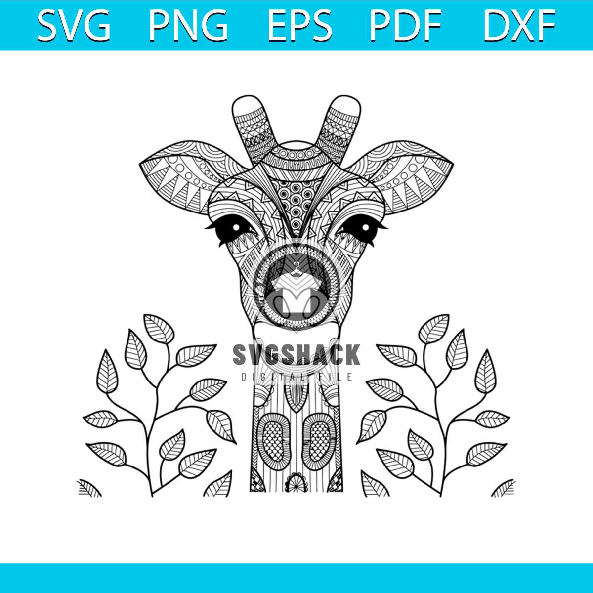 Giraffe Zentangle Giraffe Pattern Animal Svg | Inspire Uplift