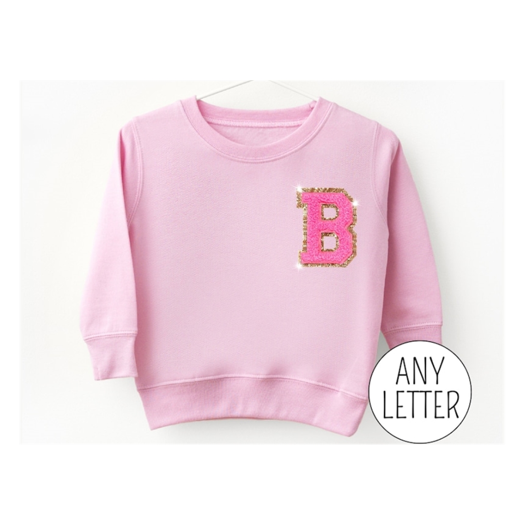 Personalized Kids Embroidered Sweatshirt with Chenille Patch | Inspire ...