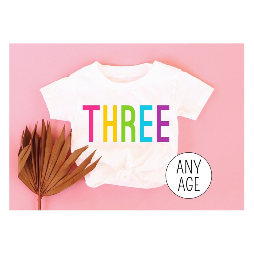 3rd Birthday Shirt Girl, Third Birthday TShirts, Three Year | Inspire Uplift
