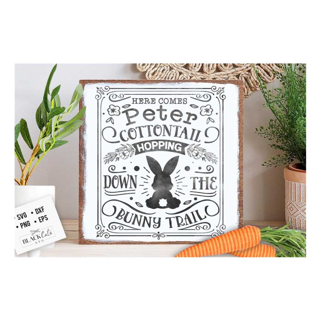 Here comes Peter Cottontail sign svg, Cottontail SVG, Easter | Inspire ...