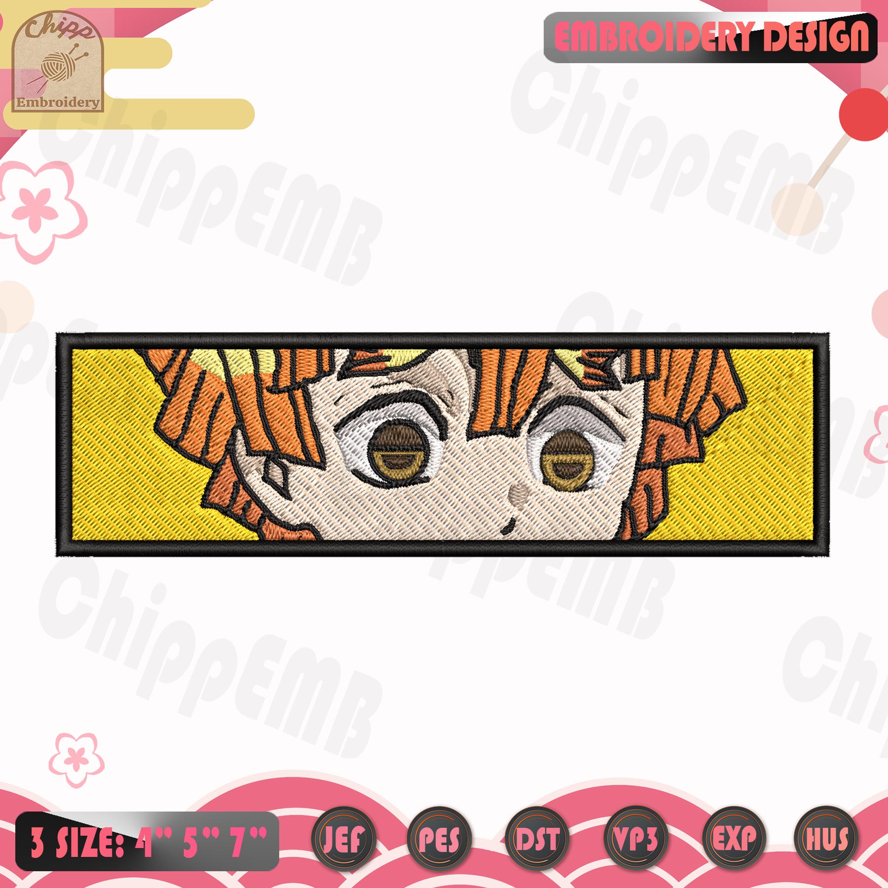 Demon Slayer Embroidery Design, Anime Embroidery Design, Mac | Inspire ...