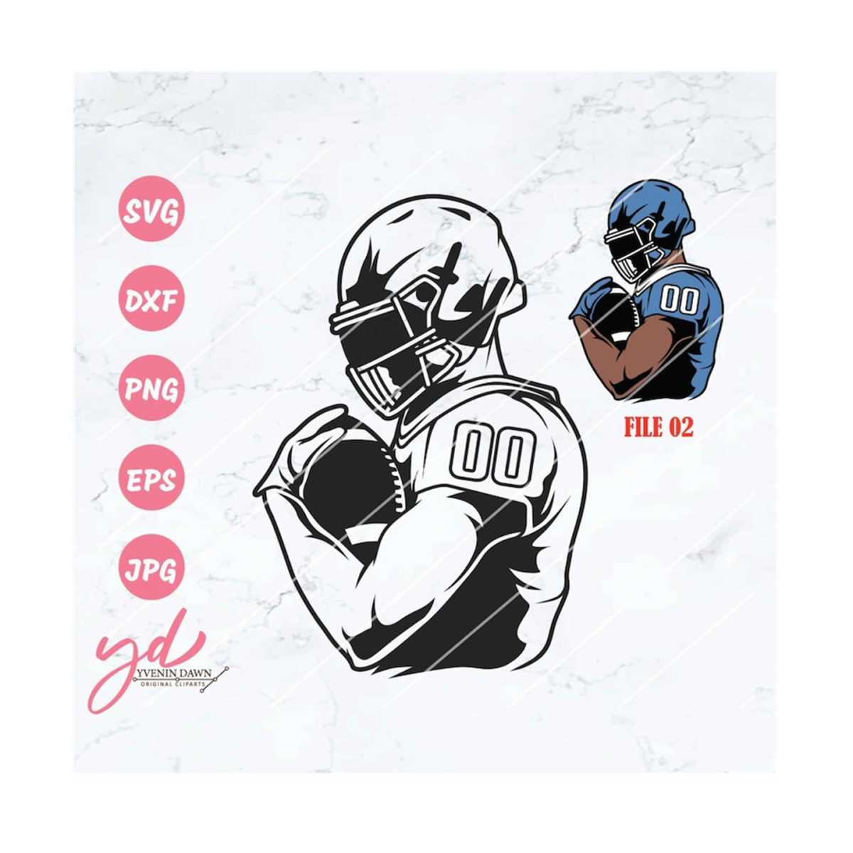 Football Player Svg | Sports Svg | Football Svg | Customized - Inspire ...