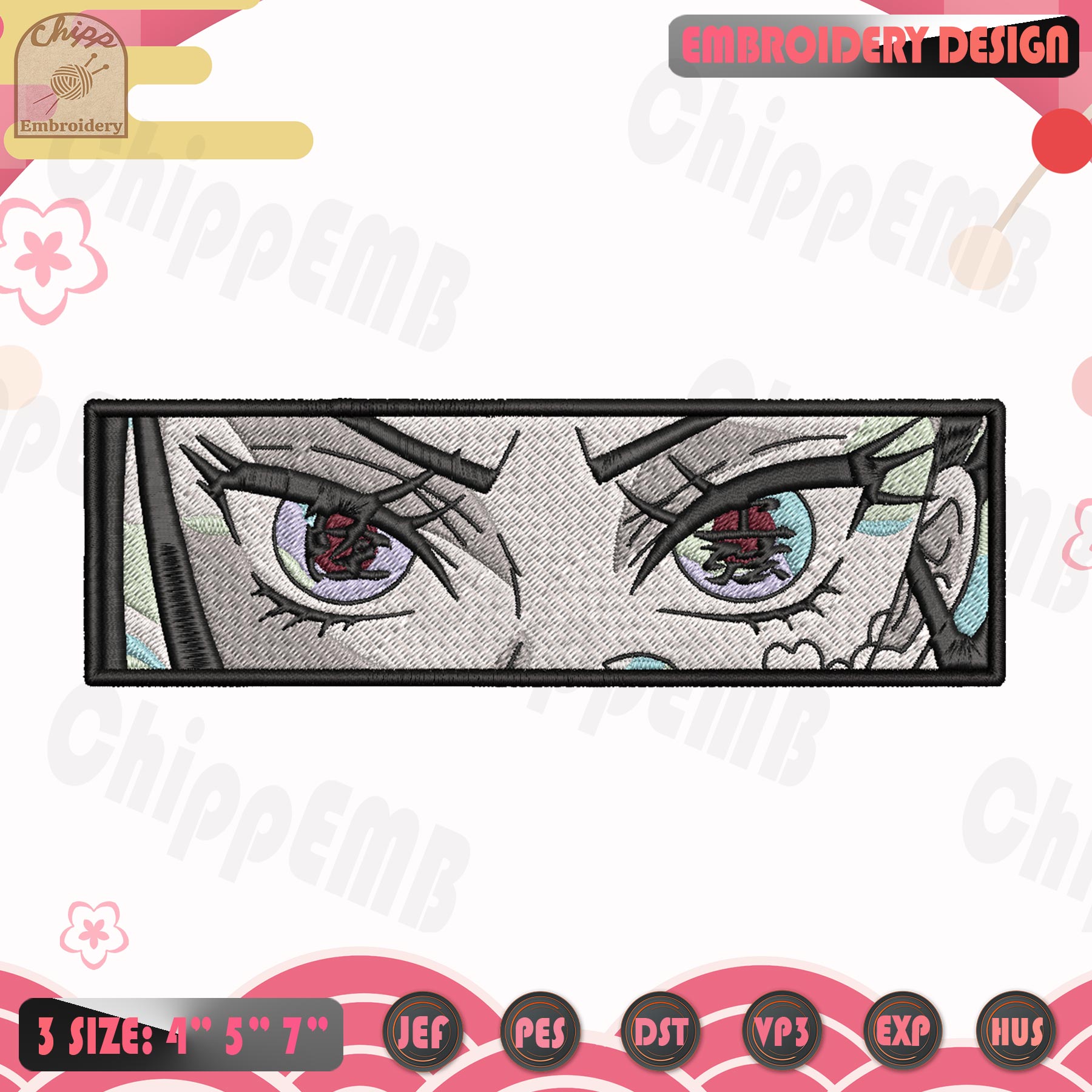 Demon Slayer Embroidery Design, Anime Embroidery Design, Mac - Inspire ...