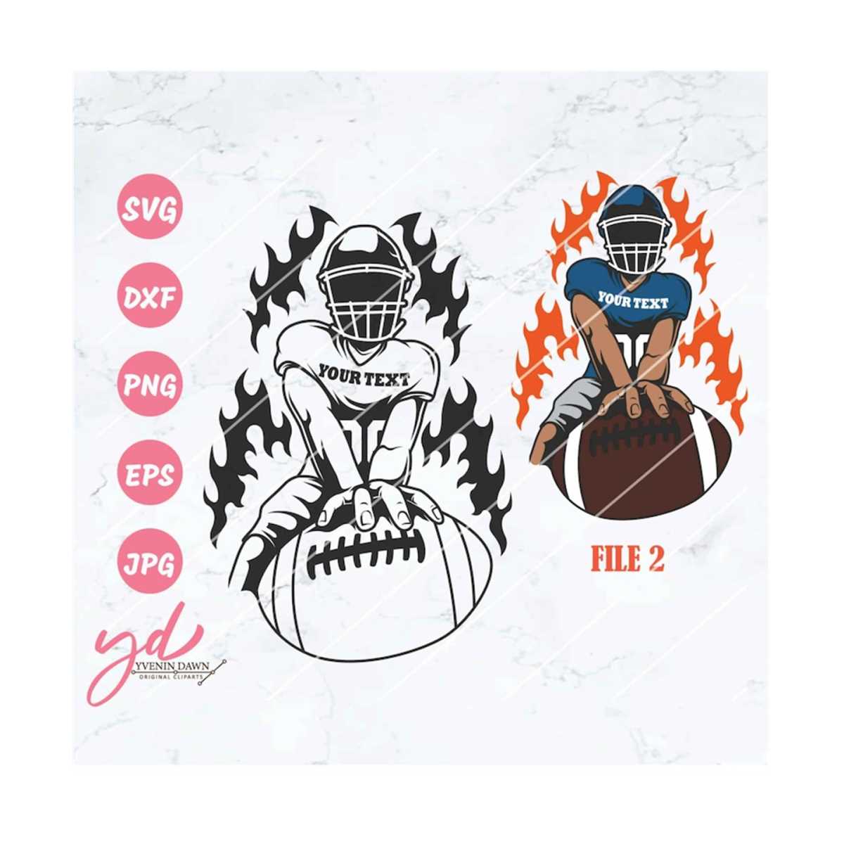 Football Player Svg | Sports Svg | Football Svg | Customized | Inspire ...