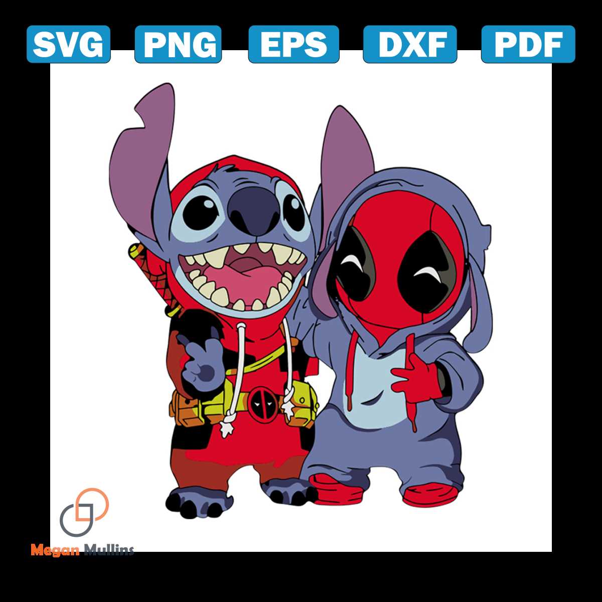 Stitch And Baby DeadPool, Stitch svg, Deadpool, marvel, disn | Inspire ...