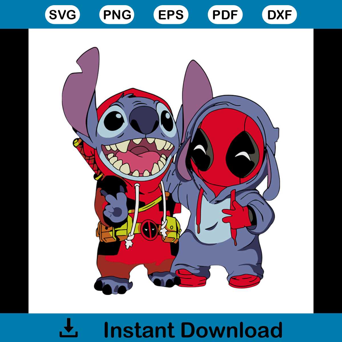 Stitch And Baby DeadPool, Stitch svg, Deadpool, marvel, disn - Inspire ...