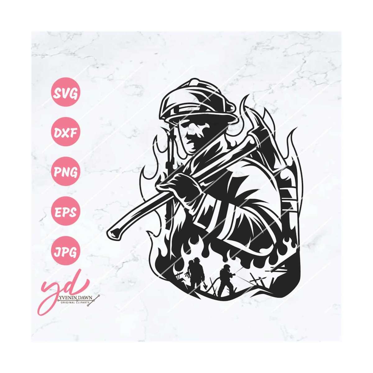 Firefighter Svg | Fireman Svg | Fire Fighter Shirt Logo Svg | Inspire ...