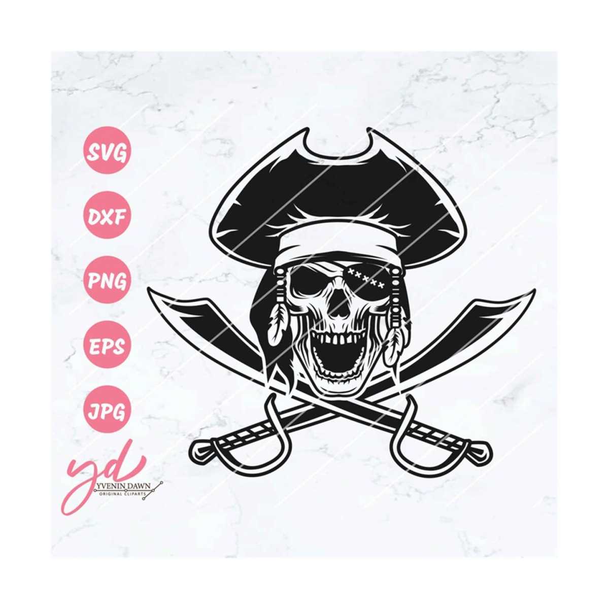 Pirate Svg | Pirate Skull Svg | Skull Svg | Pirate Clipart | | Inspire ...