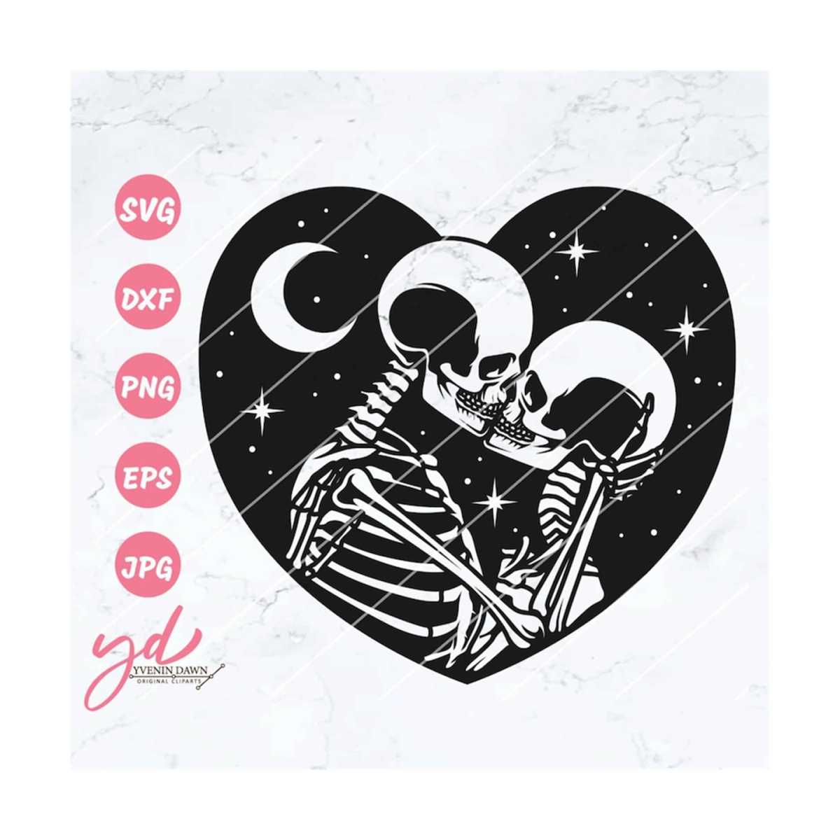 The Lovers Svg Png Skull Lovers Svg Skeleton Romance Svg Inspire