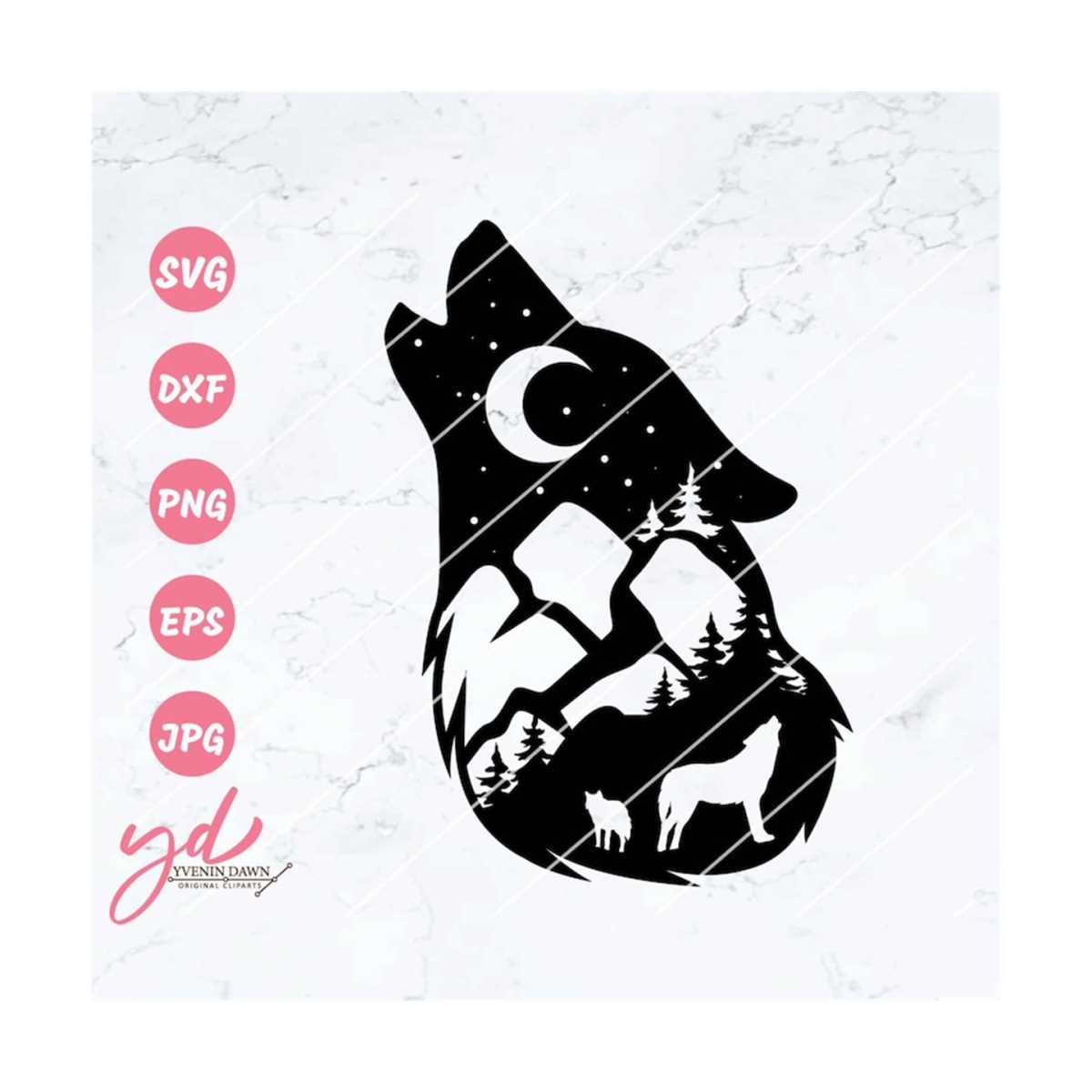 Howling Wolf Svg | Wolf Svg | Mountain Wolf Svg | Wolf Pack | Inspire ...