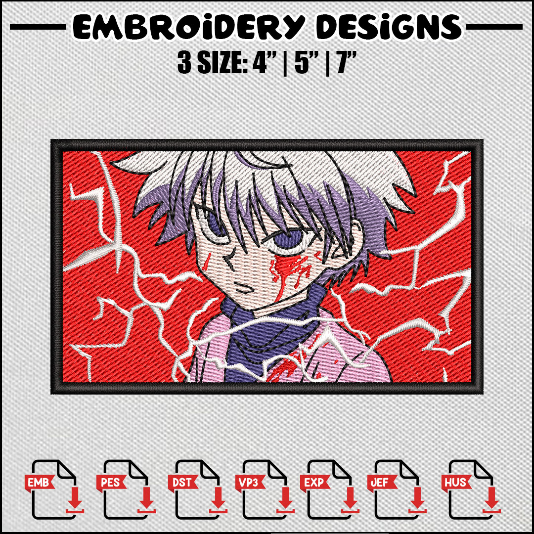 Killua rectangle embroidery design, Hxh embroidery, Anime de | Inspire ...