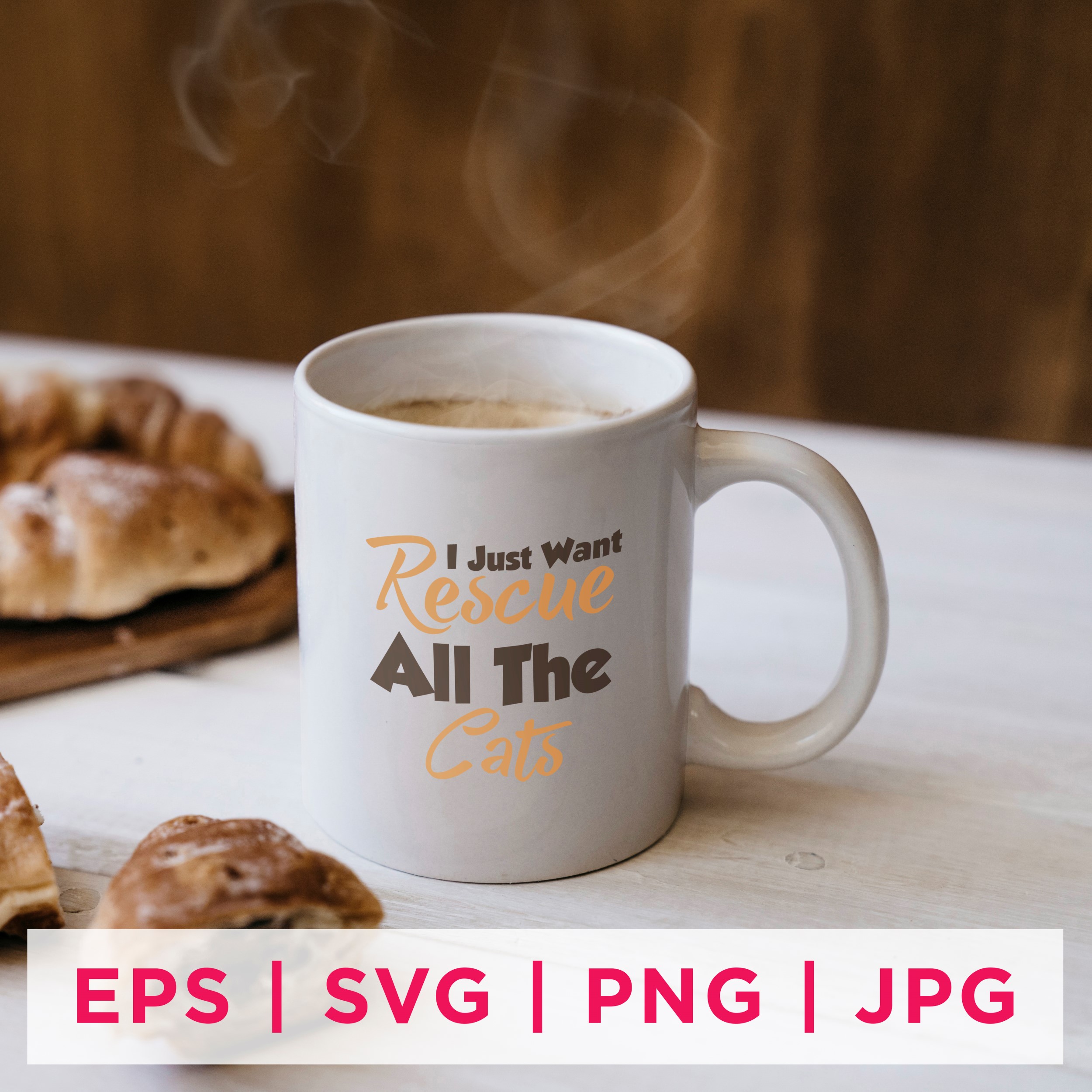 I Just Want Rescue All The Cats Cat Rescue Quote Stickers | Inspire Uplift