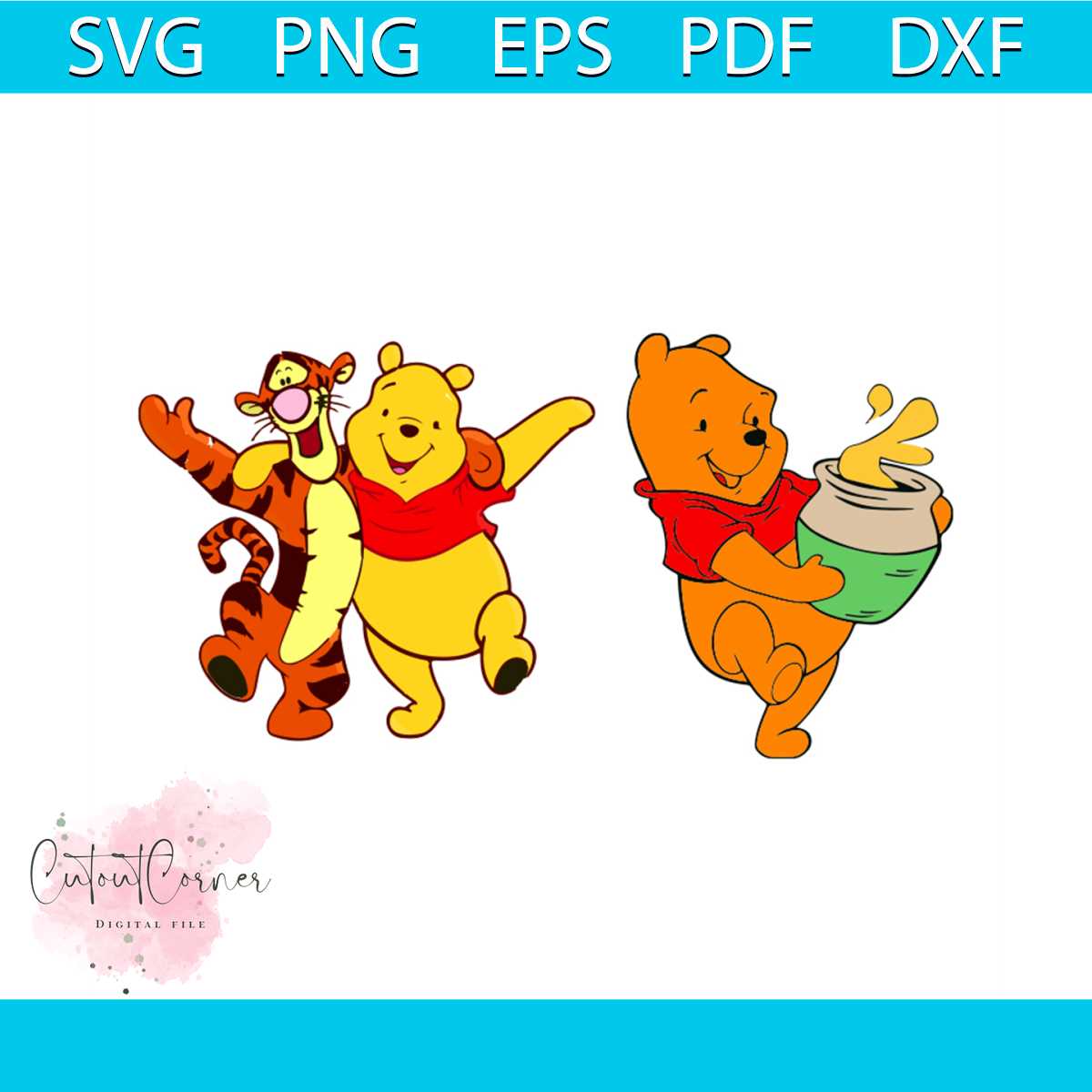 Pooh and tigger svg, Disney svg, Pooh Bear Svg, Winne The Po | Inspire ...