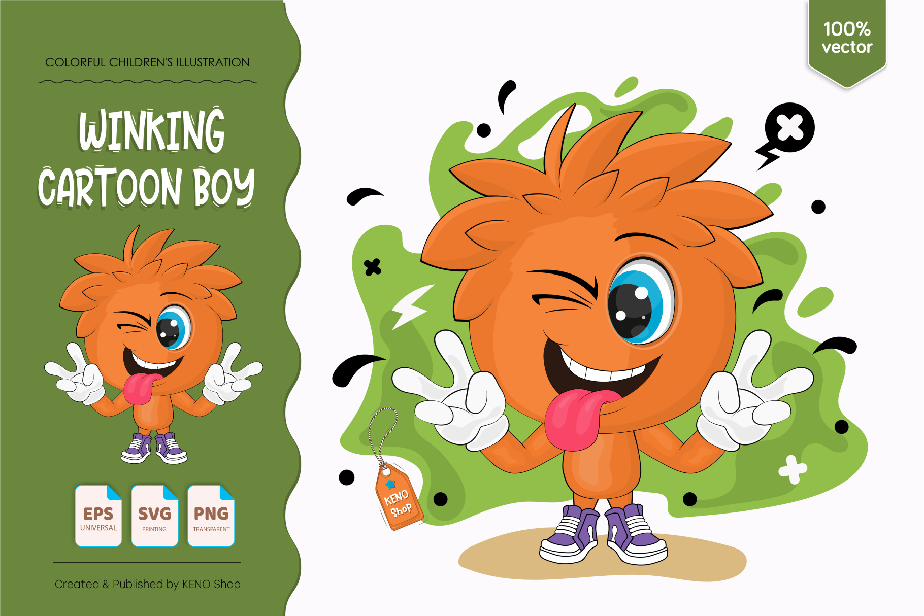 Cartoon Winking Boy. Clipart. | Inspire Uplift