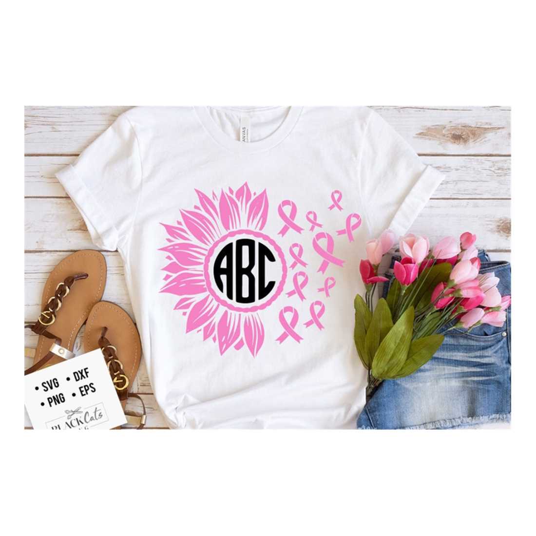 Cancer awareness monogram svg, Sunflower svg, sunflower quot - Inspire ...