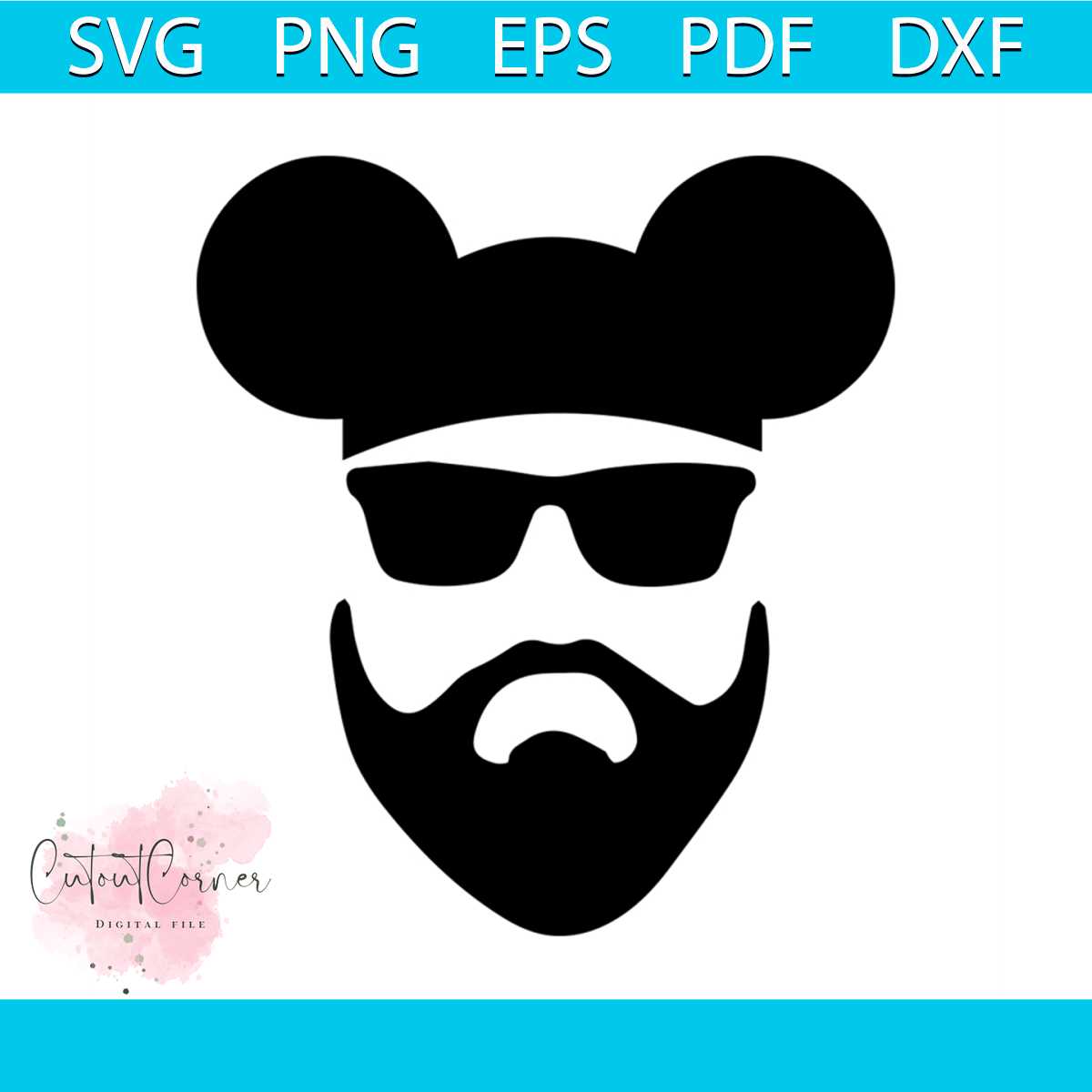 Mickey with beard svg, Disney svg, Disney Father svg, Papa s | Inspire ...