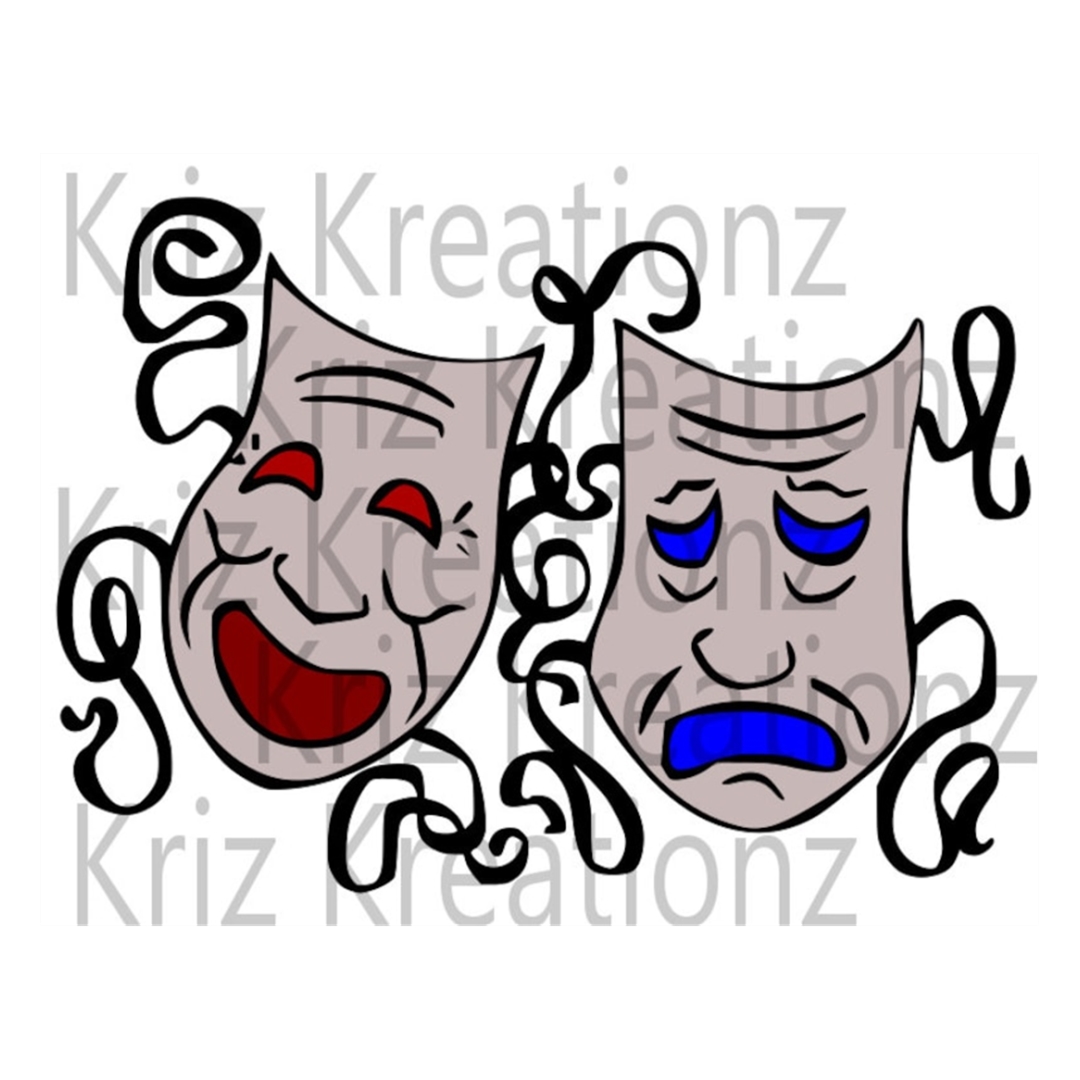 comedy tragedy svg - Inspire Uplift