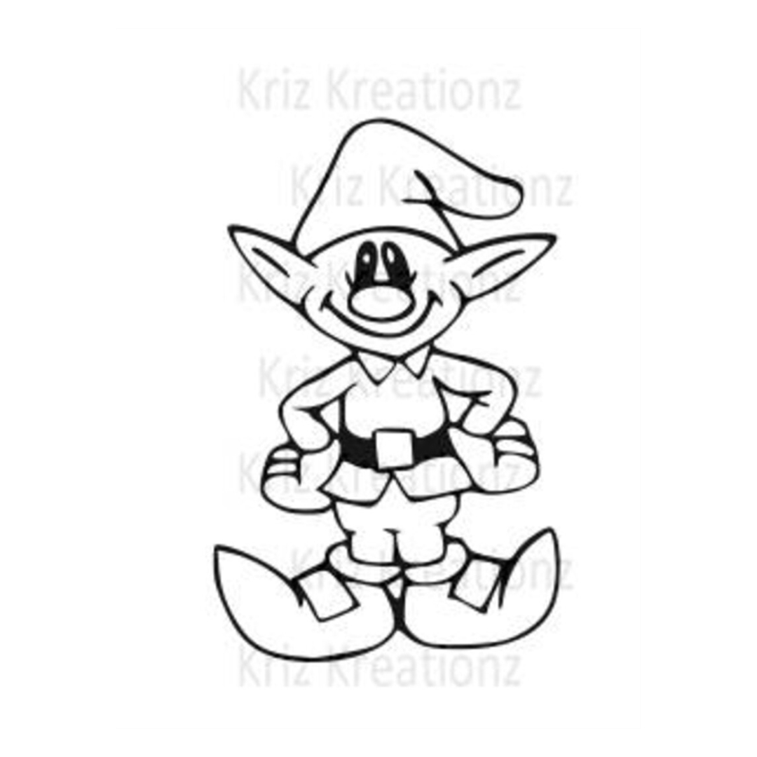Santa's Elf Outline SVG Cut File | Inspire Uplift