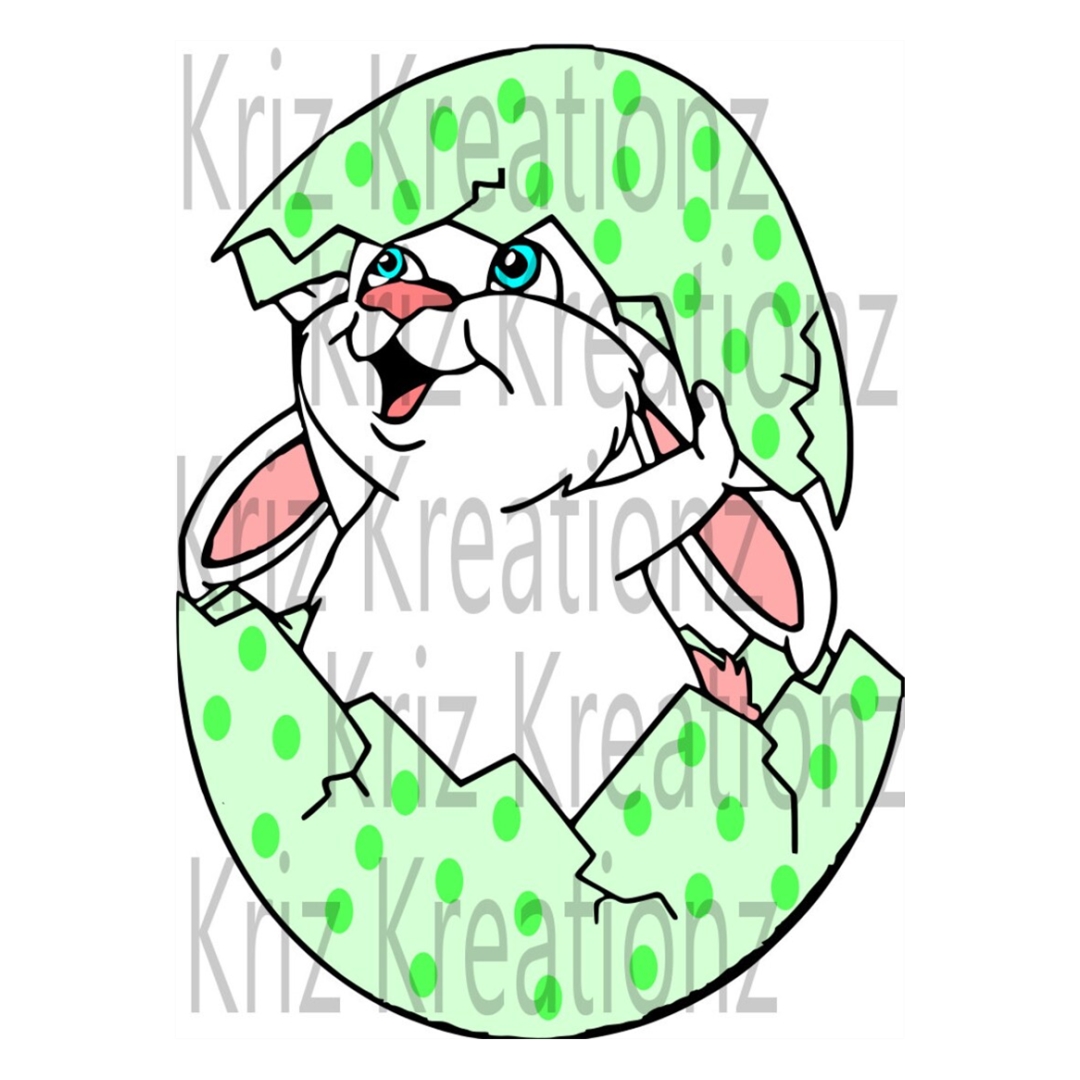 Easter Bunny coming out of egg svg cut file | Inspire Uplift