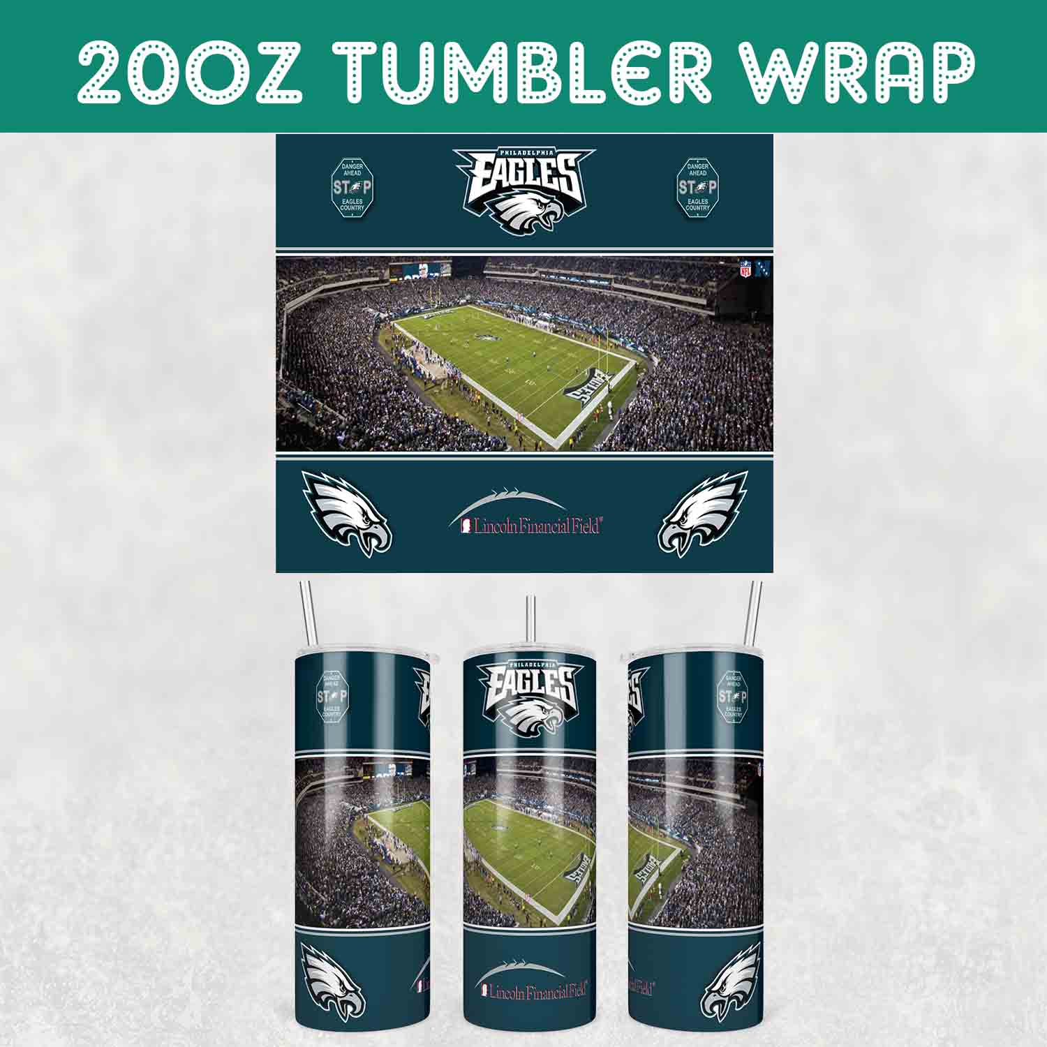 Eagles Stadiums Tumbler Wrap, Philadelphia Eagles Stadiums T | Inspire ...