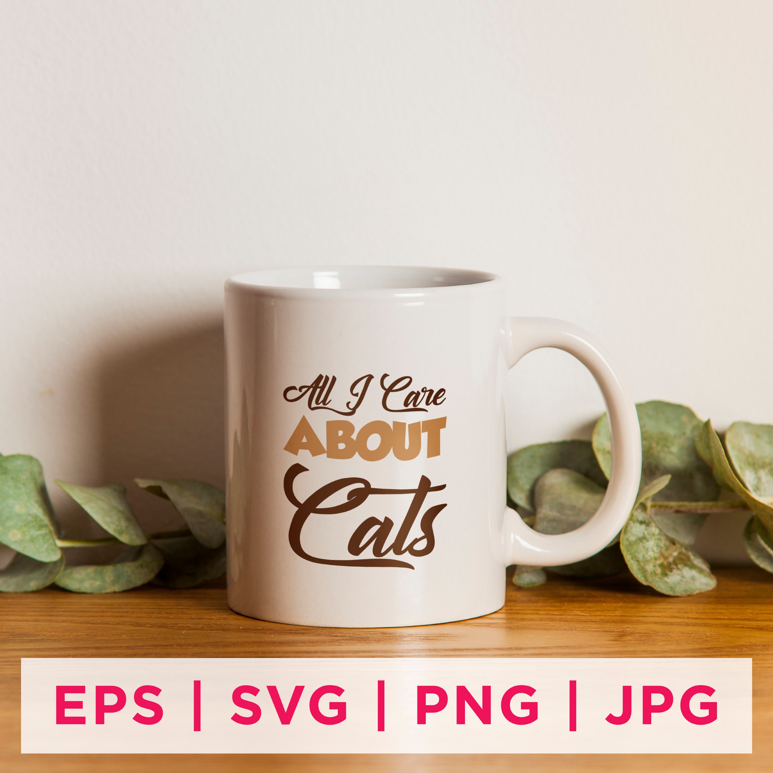 All I Care ABOUT Cats Cat Rescue Quote Stickers | Inspire Uplift