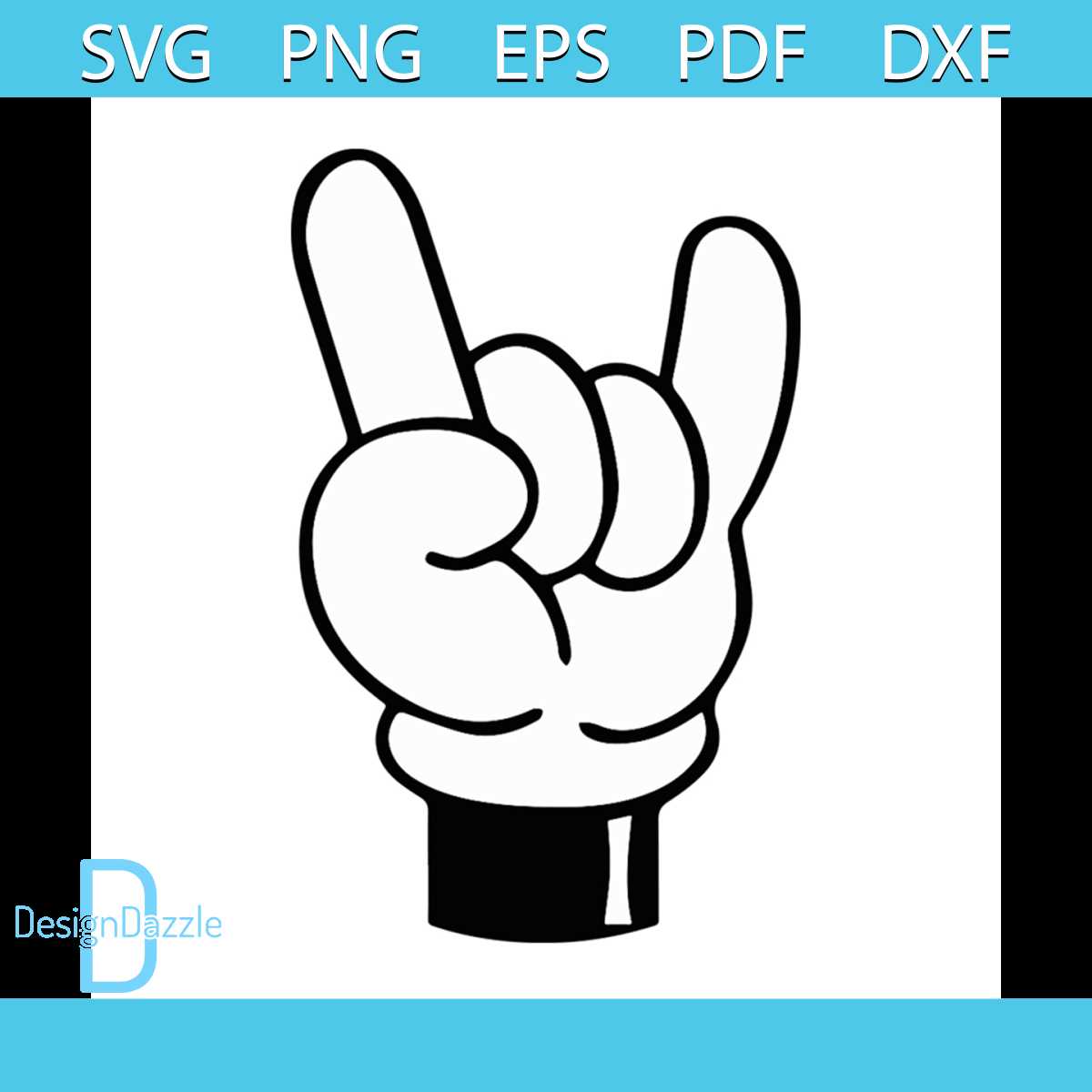 Mickey Mouse Hands Devil Horns Rock N Roll svg, Disney Svg, | Inspire ...