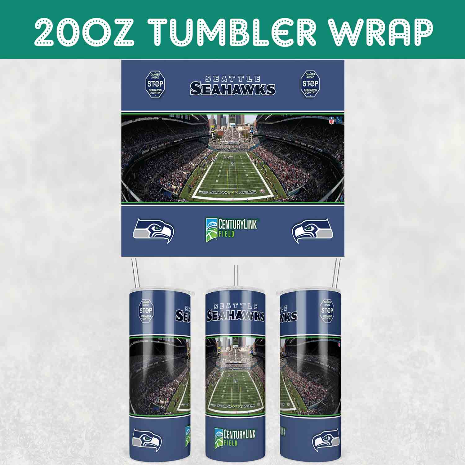 Seahawks Stadiums Tumbler Wrap, Seattle Seahawks Stadiums Tu | Inspire ...